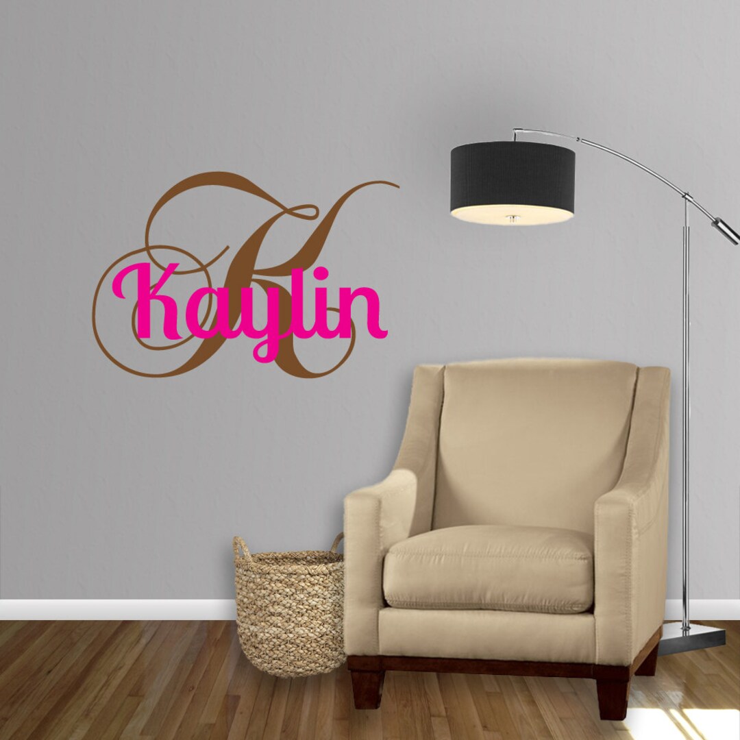 Personalized Monogram Wall Mural Custom Vinyl Kids Room - Etsy