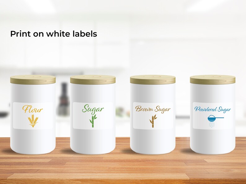 Baking Ingredient Label | Flour Label | Sugar Label | Brown Sugar ...