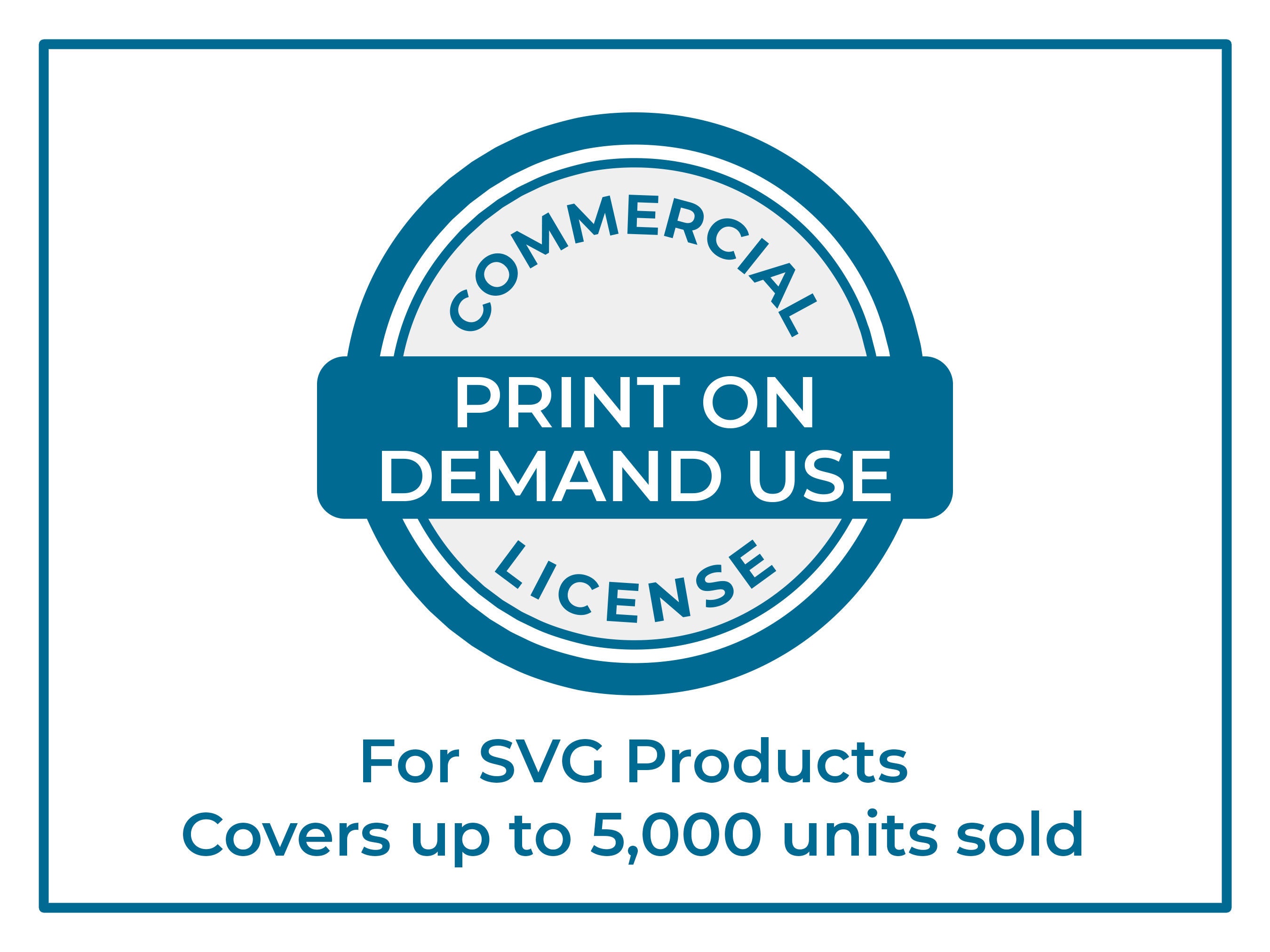 Print on Demand Commercial License SVG License - Etsy