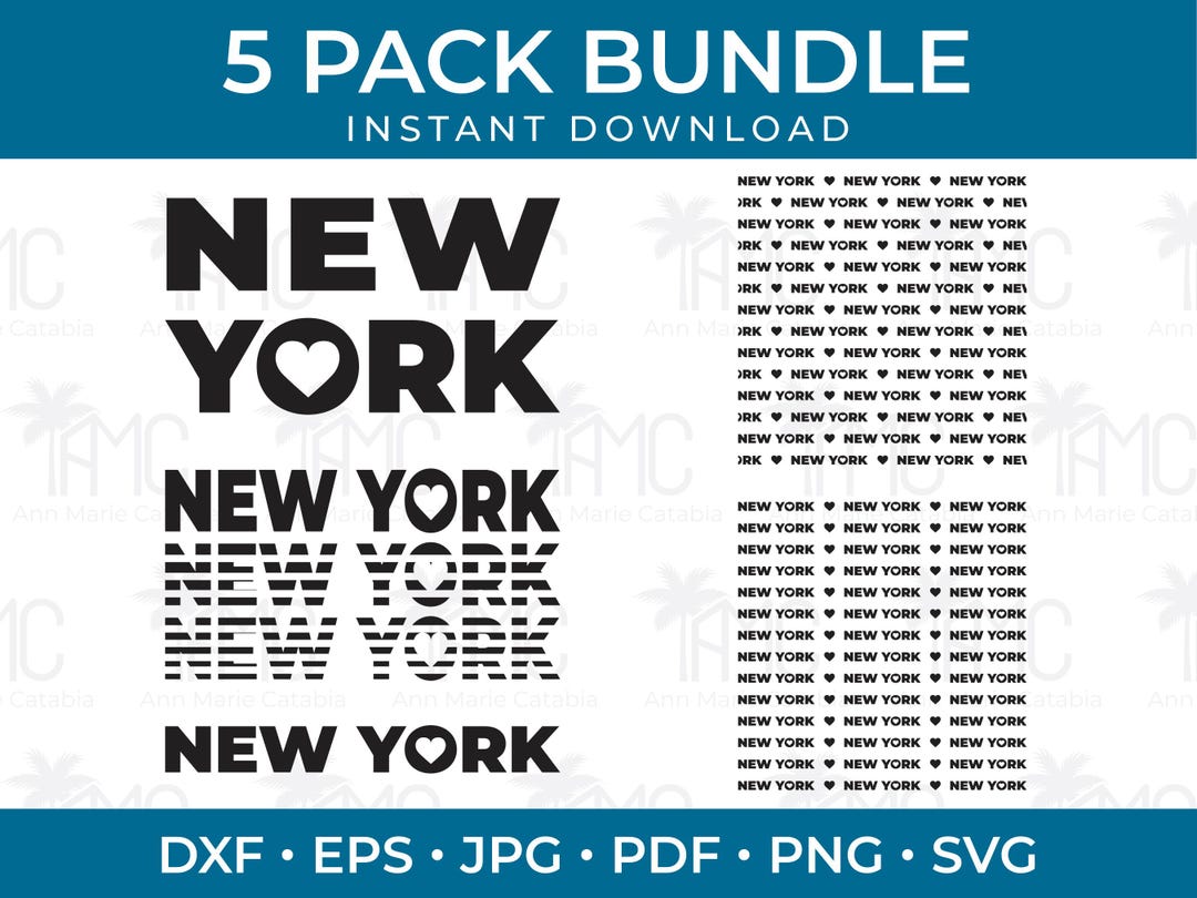 New York SVG Bundle, I Heart New York, New York Life, NYC Design for ...