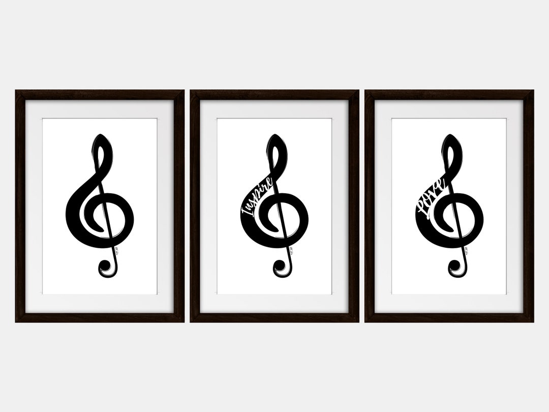 Music Note Art Print, Gift for Musicians, Music Fans, Songwriters ...