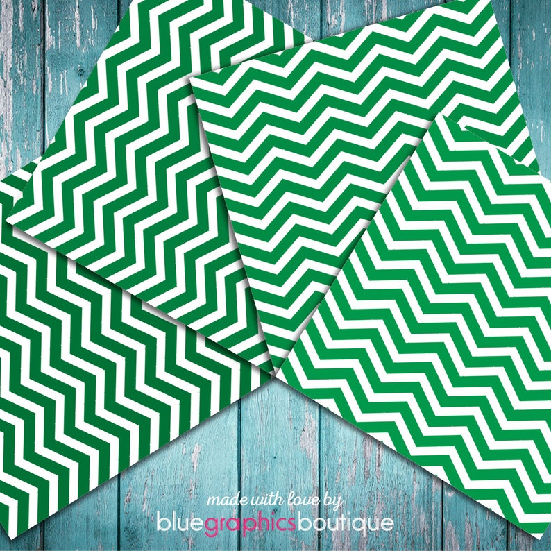 GREEN CHEVRON Digital Paper, Buy 2 Get 1 Free, Free Commercial Use for ...