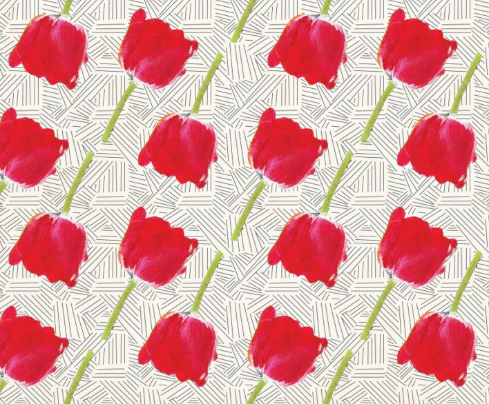 FLORAL Digital Paper Tulip Buy 2 Get 1 Free Free Commercial - Etsy