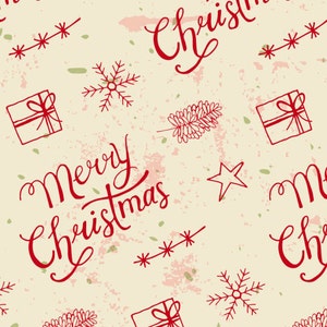 MERRY CHRISTMAS Digital Paper, Buy 2 Get 1 Free, Free Commercial Use ...