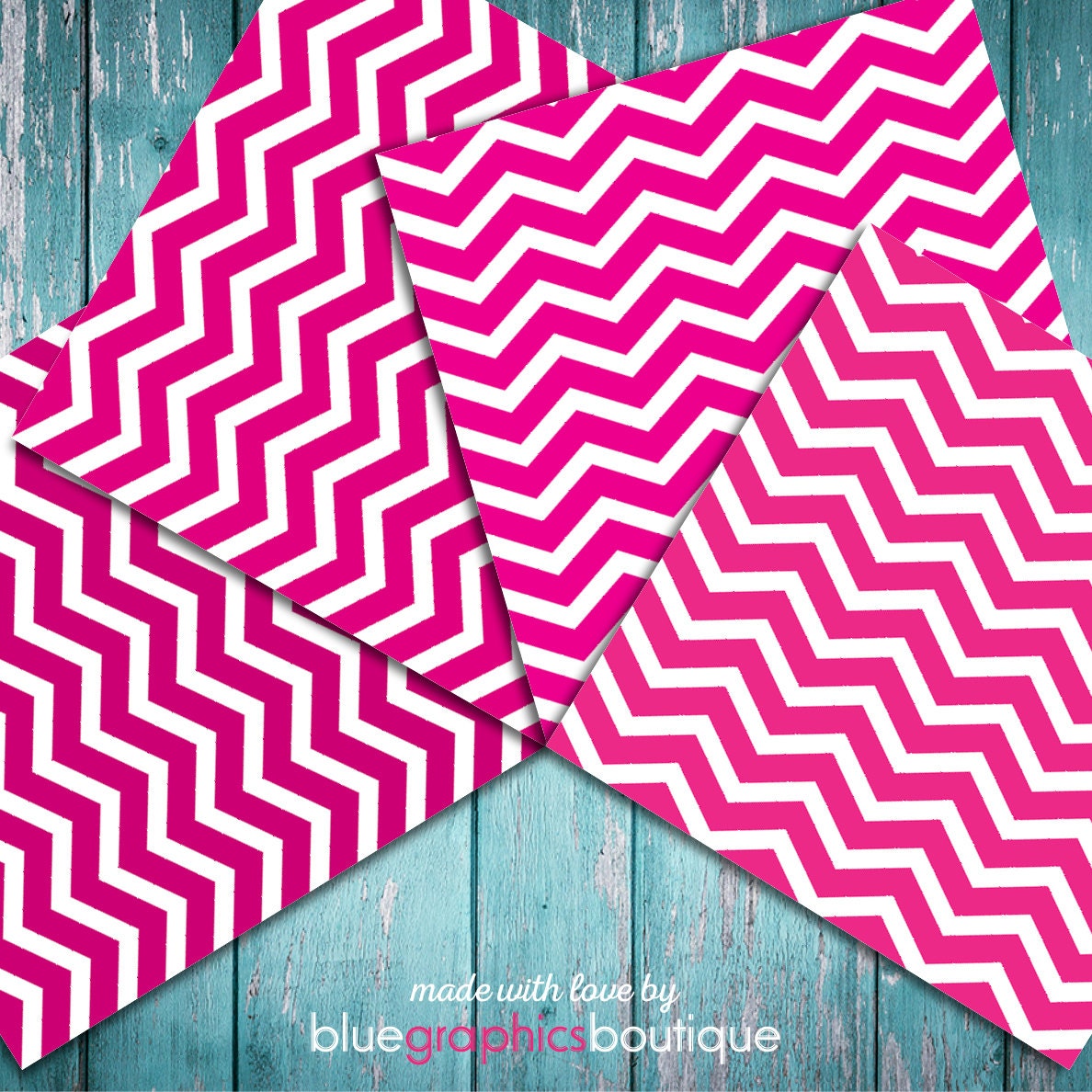 PINK CHEVRON Digital Paper Buy 2 Get 1 Free Free Commercial - Etsy