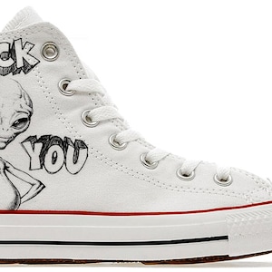 Movie ET Alien Fk You Sketch Custom Printed Converse Syfy Shoes Gift ...