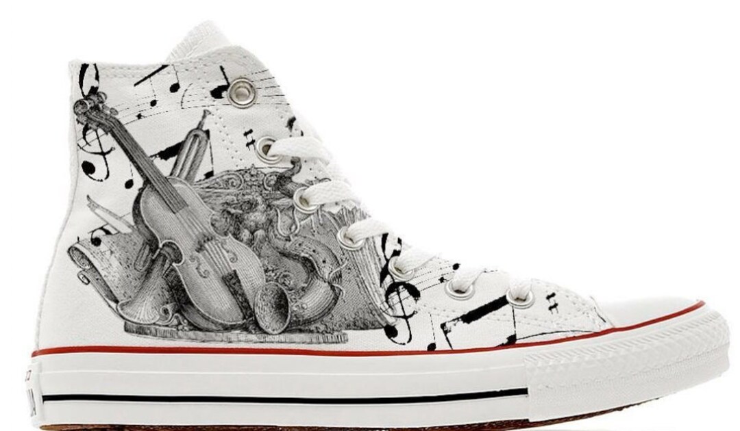 Vintage Illustration Music Musical Instruments Violin Brass Notes ...