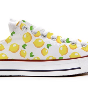 Lemon Low Tops Fashion Shoes Custom Converse Vintage Fruits Printed ...