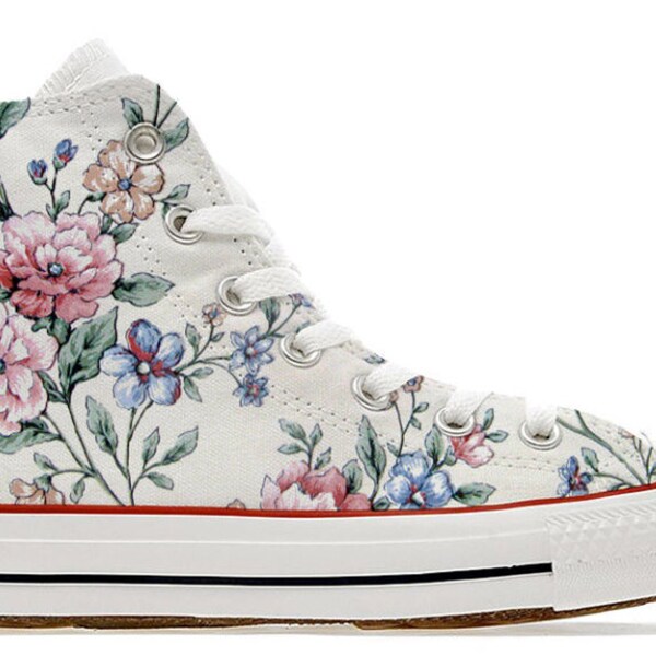 Floral Converse - Etsy