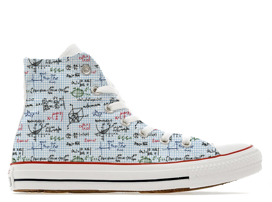Custom Printed Converse Shoes Science Maths Mathematics Doodle ...