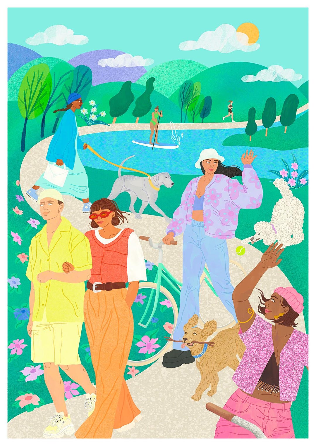 A Walk in the Park - A2 - Original Artist Print - Freya Elizabeth ...