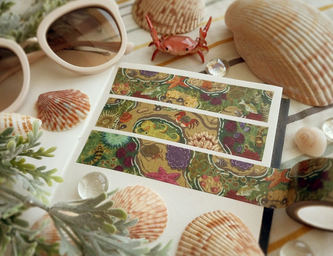 Tide Pools Washi Tape | Nature-themed Stationery | Gift for Marine ...