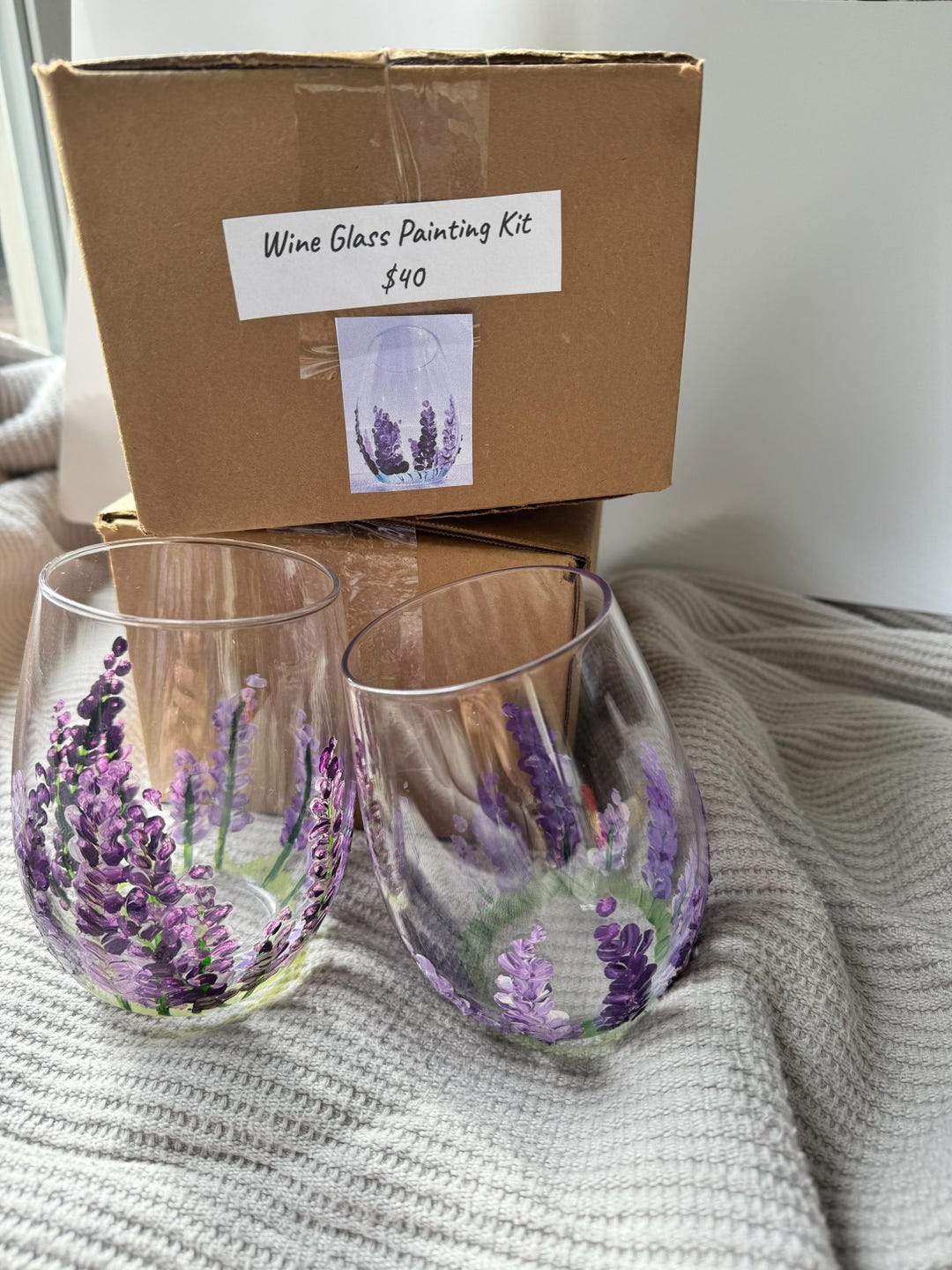 Make Your Own Kit Wine Glass Painting - Etsy