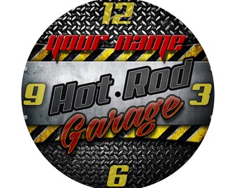Hot Rod Garage Clock - Etsy