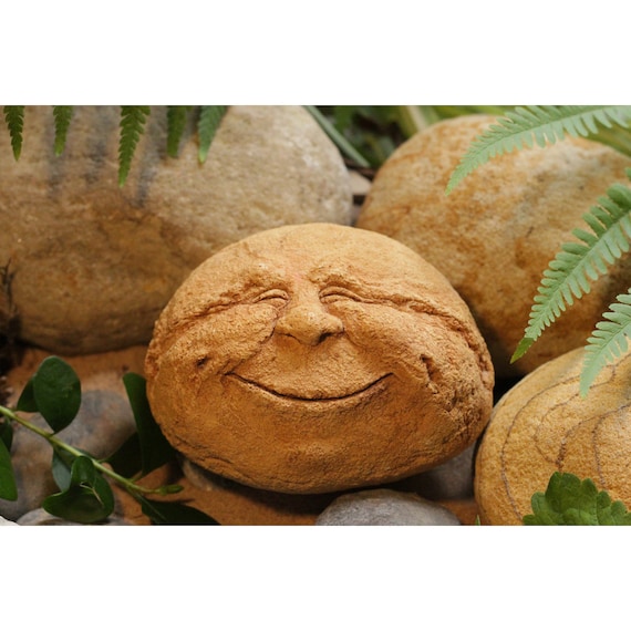 Snoozing Stones sidney Smile Outdoor Stone Effect Sleeping | Etsy UK