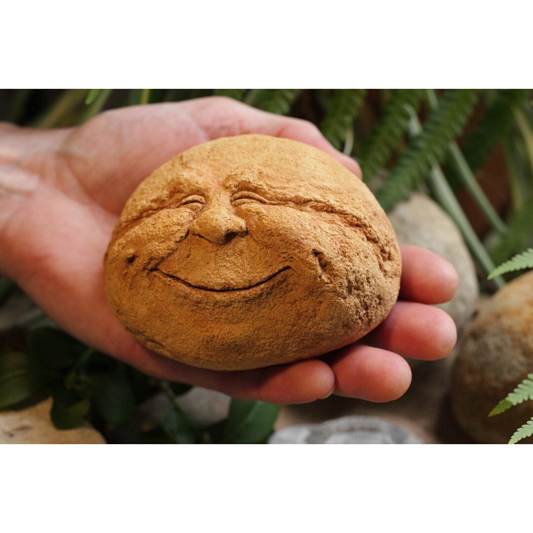 Snoozing Stones sidney Smile Outdoor Stone Effect Sleeping - Etsy UK