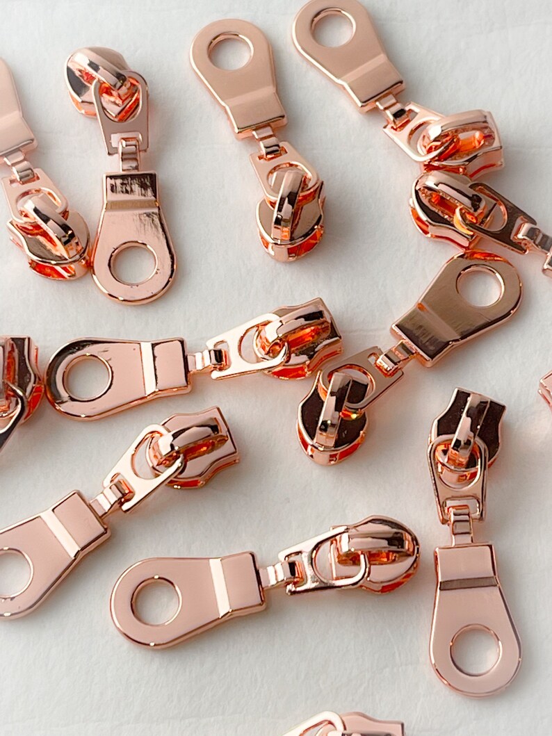 Army Green Nylon Coil Zipper: Rose Gold #5 Zipper by the Yard - Etsy