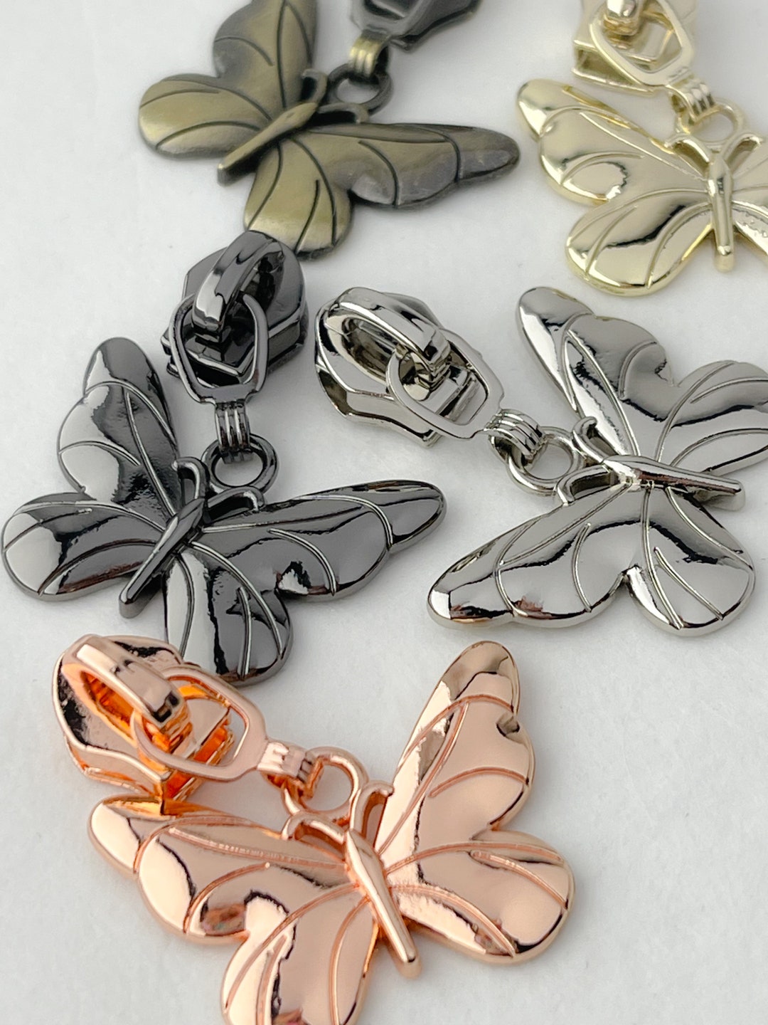 Butterfly | Nylon Zipper Pulls | Size #5 | Pack of 5 - Etsy