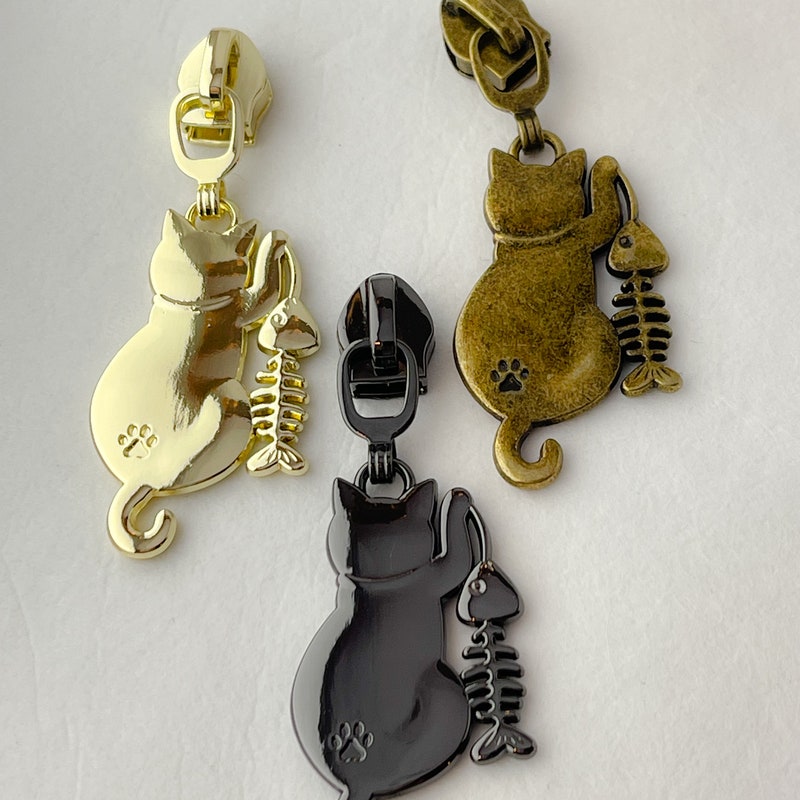 Cat Charm Zipper Pull - Etsy