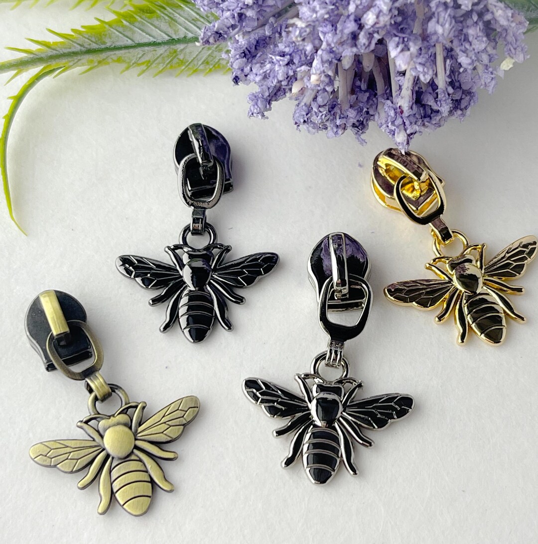 Small Bee | Nylon Zipper Pulls | Size #5 | Pack of 5 - Etsy