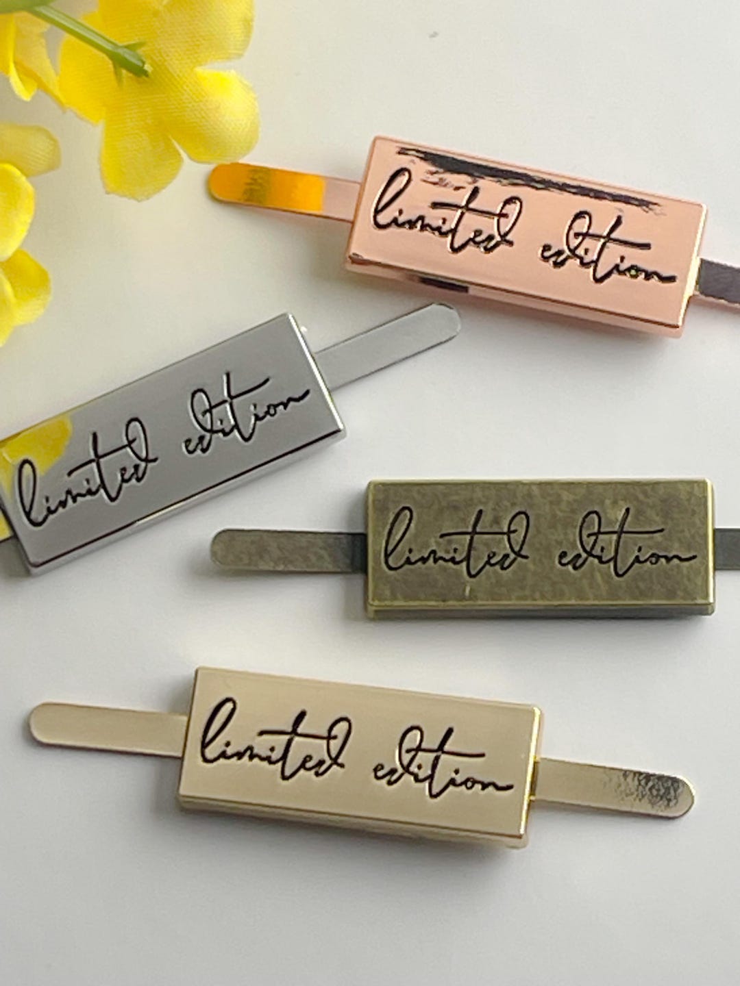 Small "limited Edition" Metal Nameplates | Pack of 5 - Etsy