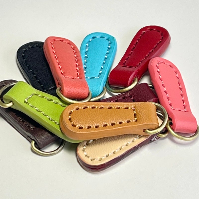 Leather Zipper Pull Etsy