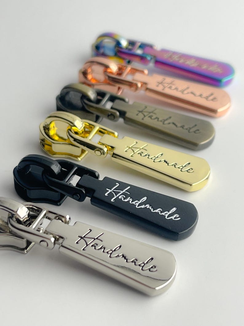 Handmade Script | Nylon Zipper Pulls | Size #5 | Pack of 5 - Etsy