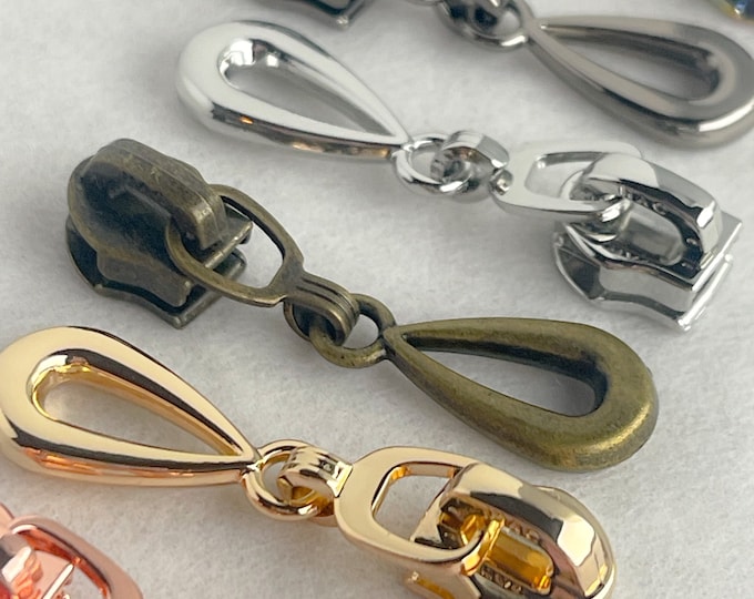 Teardrop | Nylon Zipper Pulls | Size #5 | Pack of 5 - Etsy