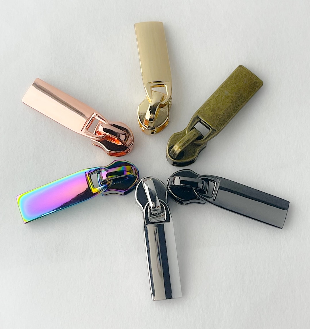 Rectangle 5 Metal Zipper Pulls Pack of 5 - Etsy