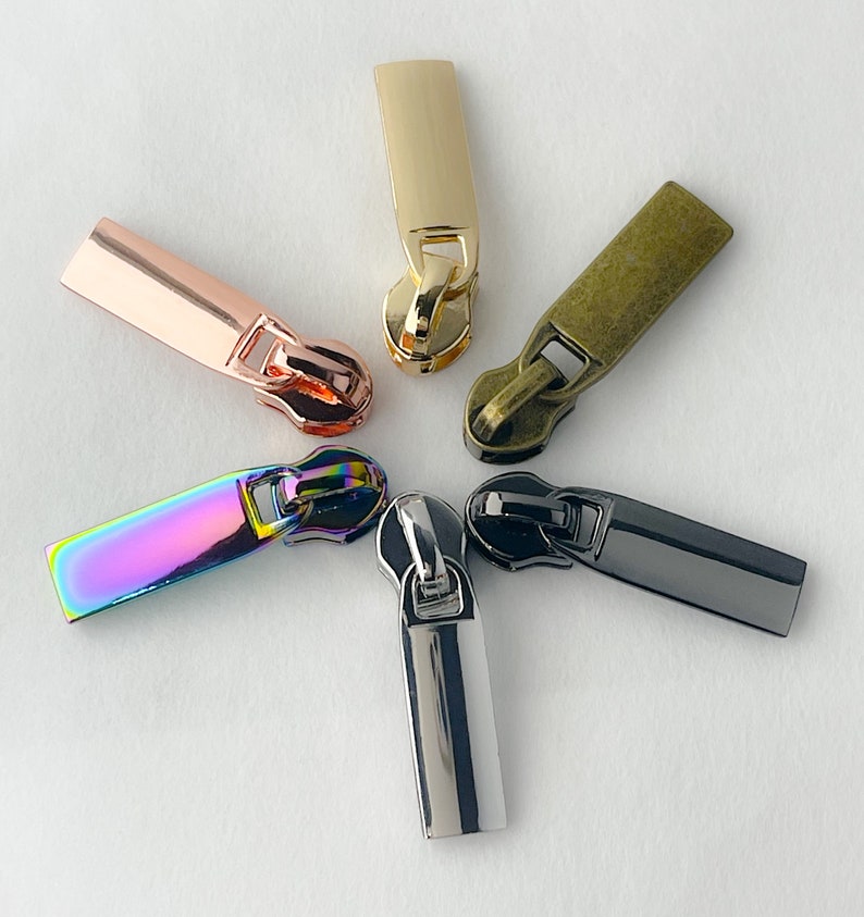 Rectangle 5 Metal Zipper Pulls Pack of 5 - Etsy