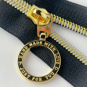 Hand Made With Love | Nylon Zipper Pulls | Size #5 | Pack of 5 - Etsy