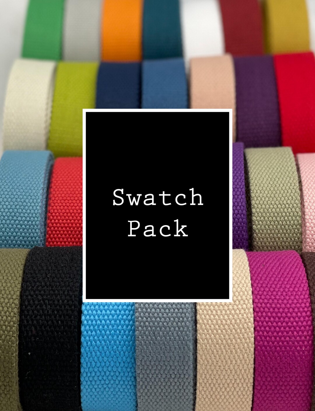 Cotton Webbing Swatch Pack – All Available Colors | 3" Samples - Etsy