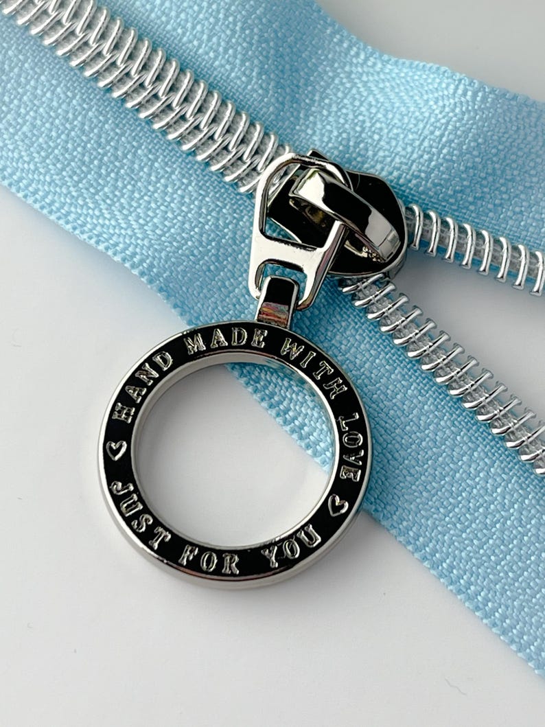 Hand Made With Love | Nylon Zipper Pulls | Size #5 | Pack of 5 - Etsy