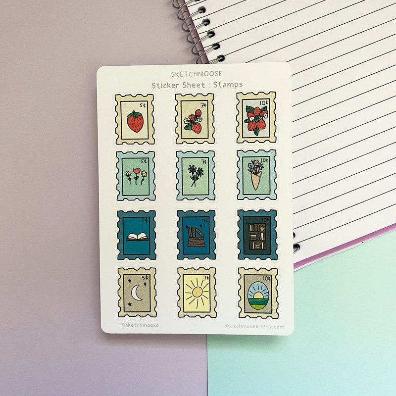 Stamp Stickers - Etsy
