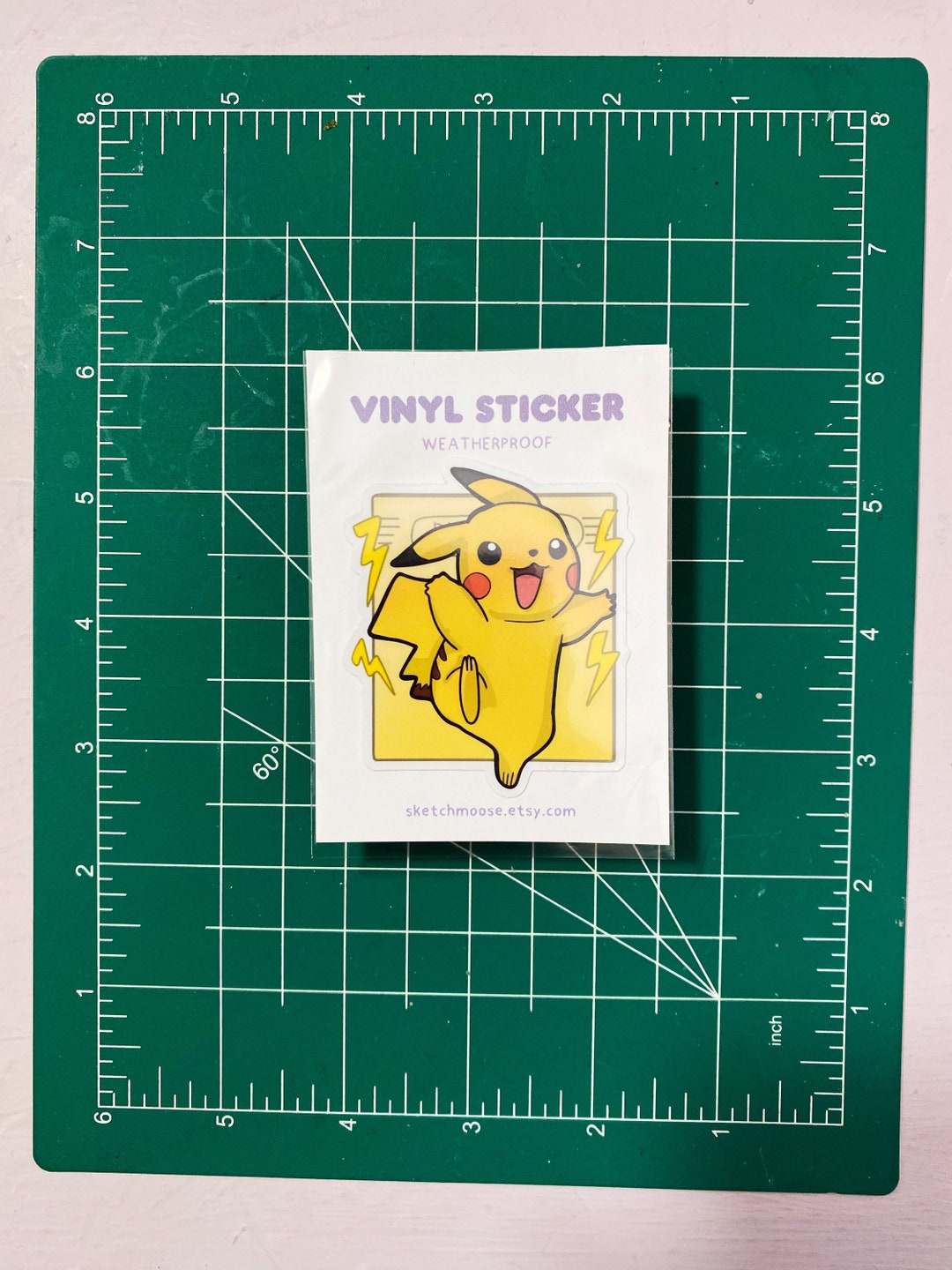 Pikachu Sticker | Poke | Weather Proof | Glossy Laminate | Kawaii Art ...