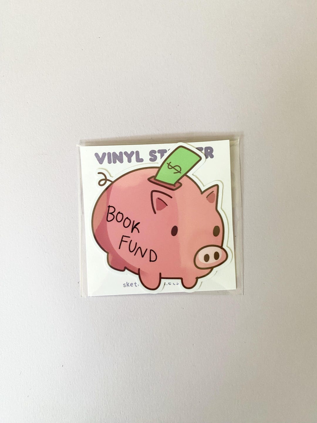 Books Fund Sticker Weather Proof Glossy Laminate Fantasy Bookish Piggy ...