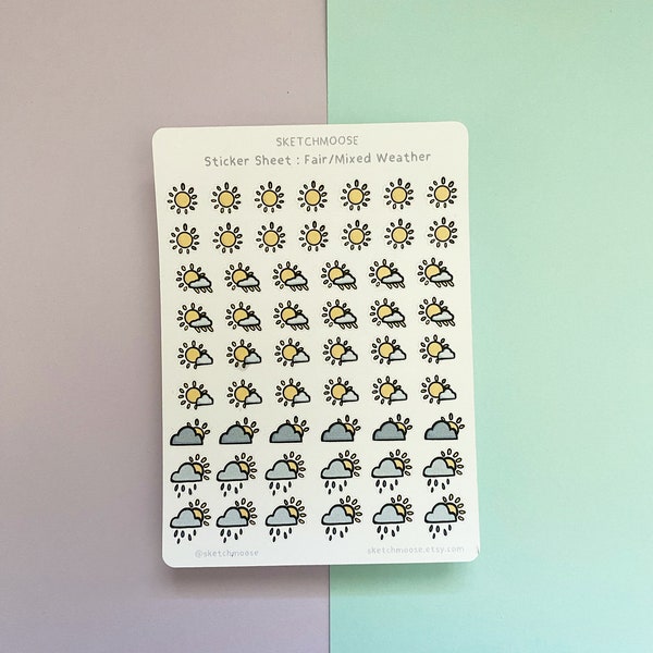 Weather Stickers - Etsy
