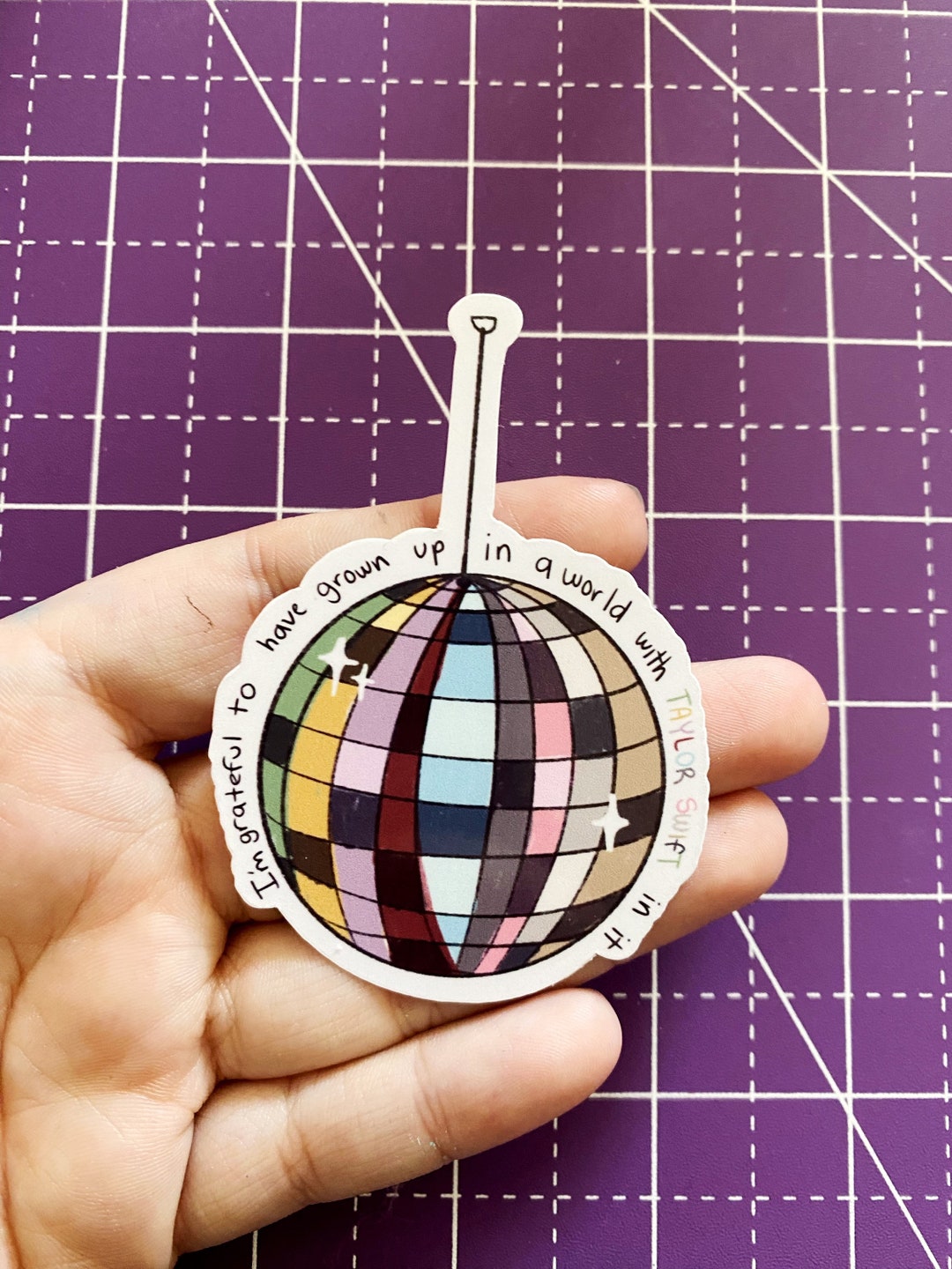 Taylor Swift Eras Inspired Sticker Disco Ball Weather Proof Glossy ...