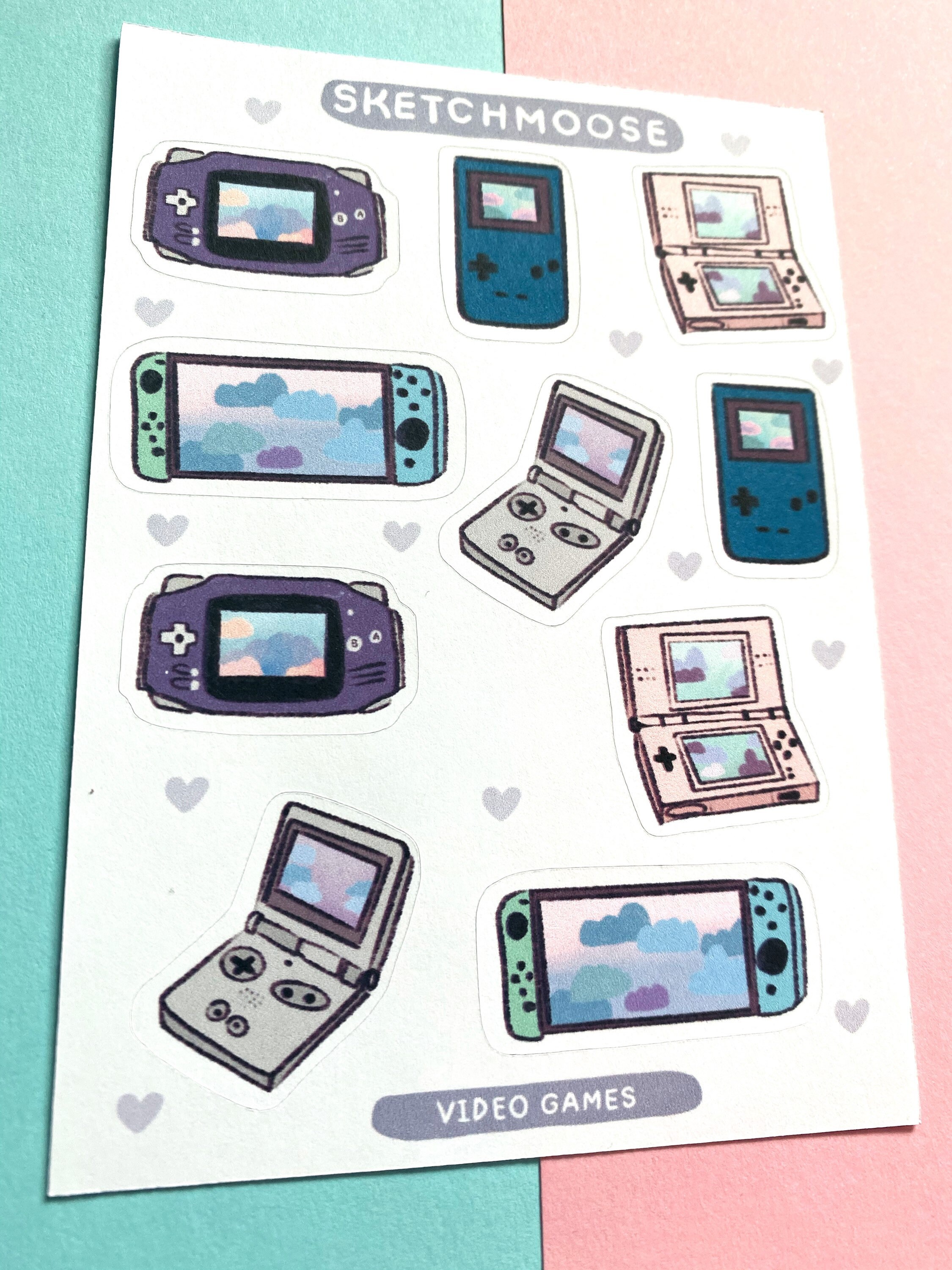 CONSOLE STICKER SHEET Video Games Planner Stickers Bullet | Etsy