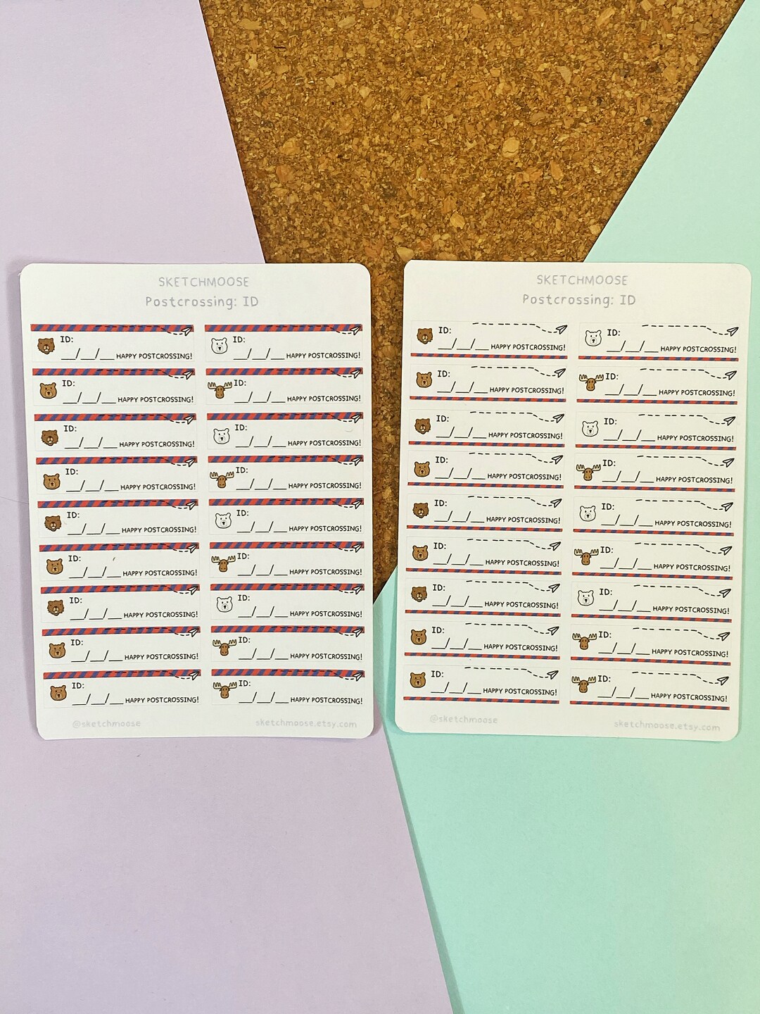 POSTCROSSING Id STICKER SHEET | Canadian Animals | Happy Mail ...