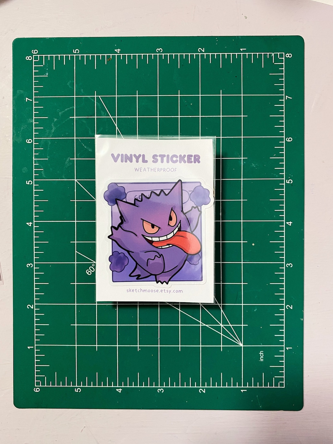 Gengar Sticker | Poke | Weather Proof | Glossy Laminate | Kawaii Art - Etsy