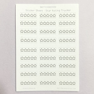 Star Rating STICKER SHEET | Black and White | Aesthetic Planner ...