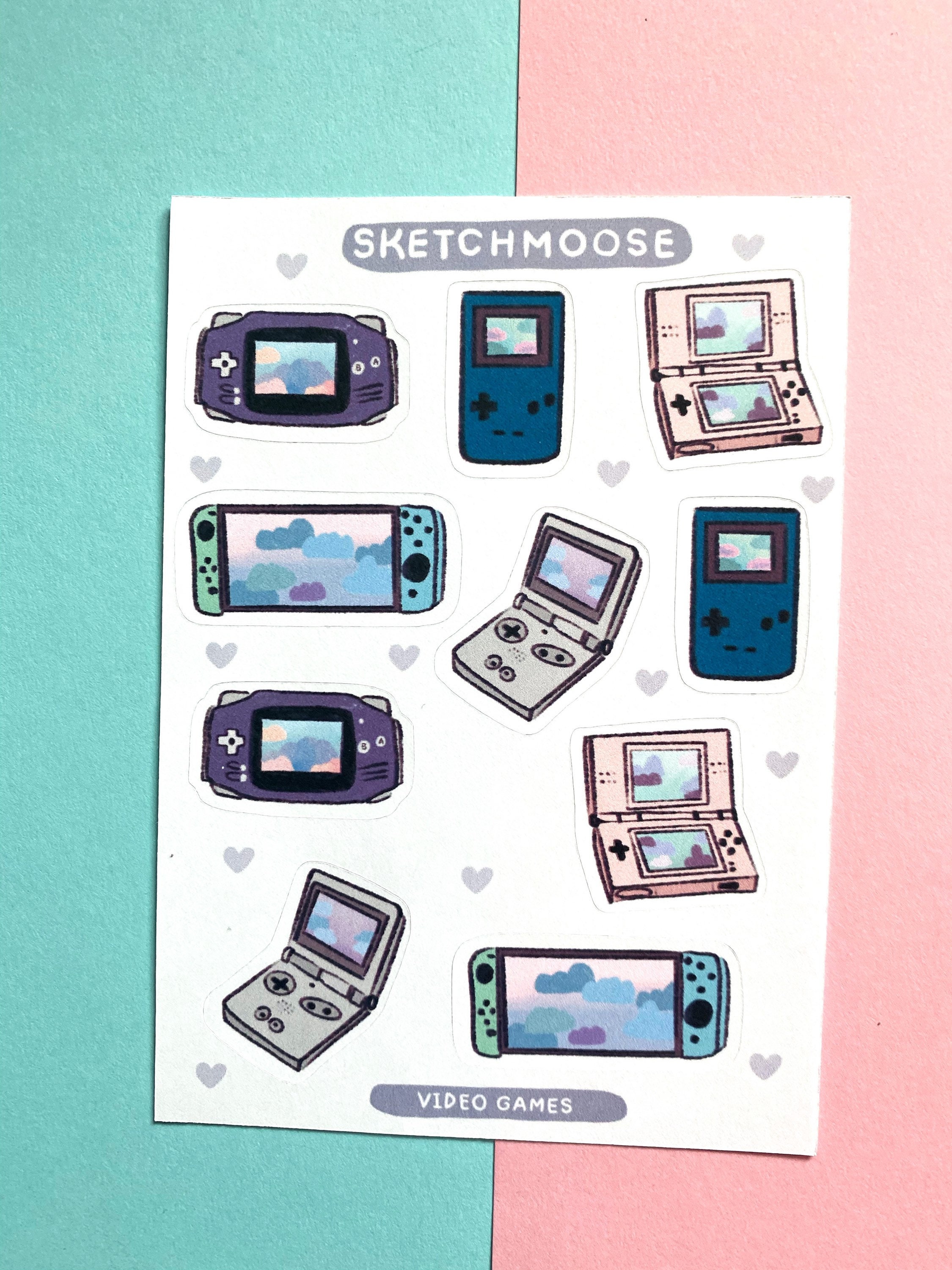 CONSOLE STICKER SHEET Video Games Planner Stickers Bullet | Etsy