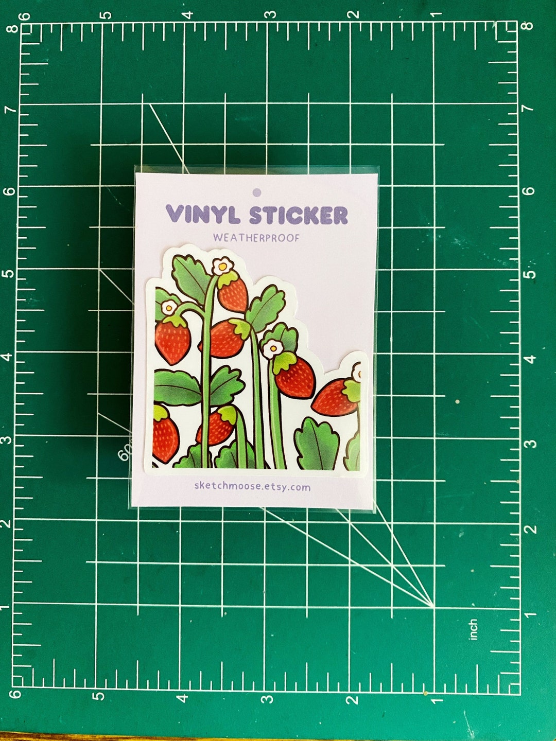 Strawberry Plant Sticker | Weather Proof | Glossy Laminate | Plants ...