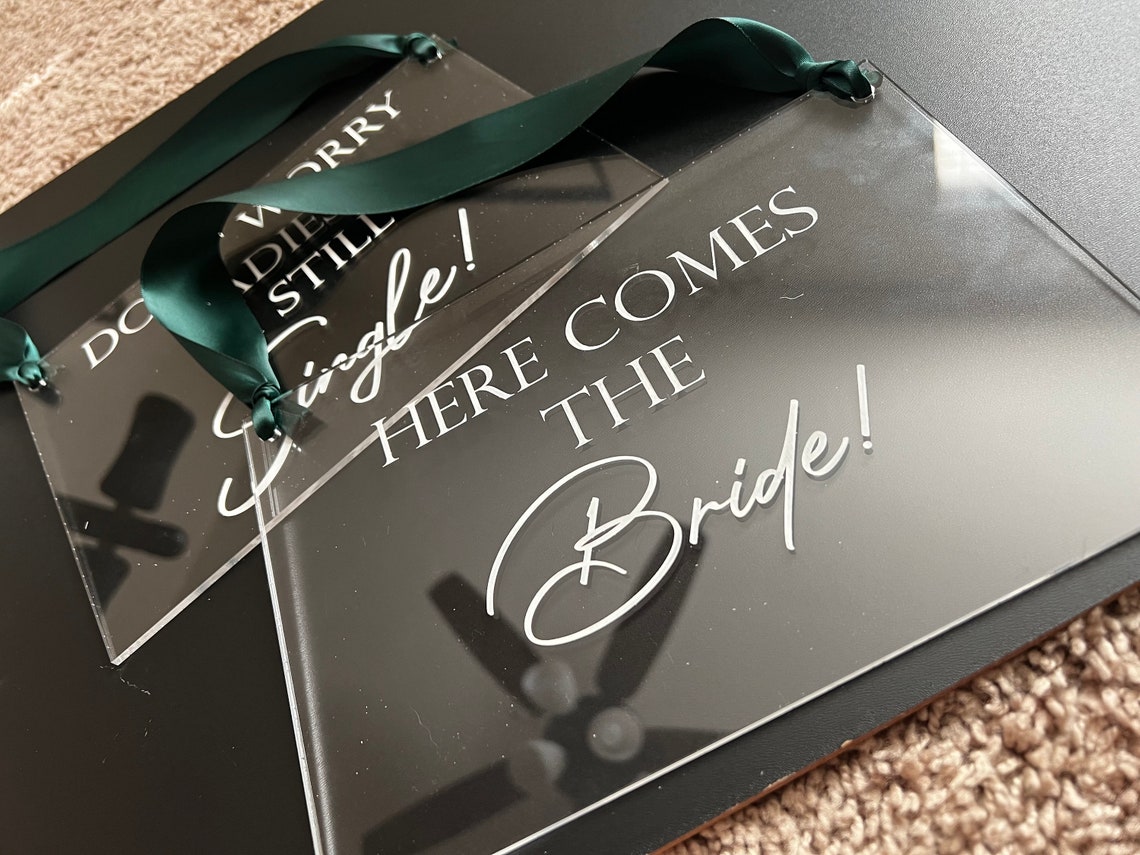 Clear Acrylic Ring Bearer Sign; Funny Ring Bearer, Flower Girl Sign ...