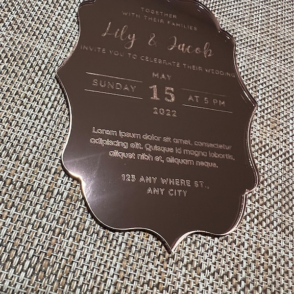 Mirror Invitation - Etsy