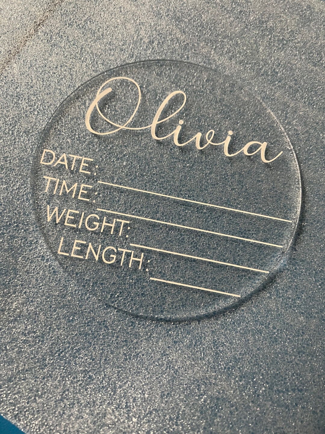 Acrylic Newborn Baby Birth Announcement, Birth Announcement Sign, Birth ...