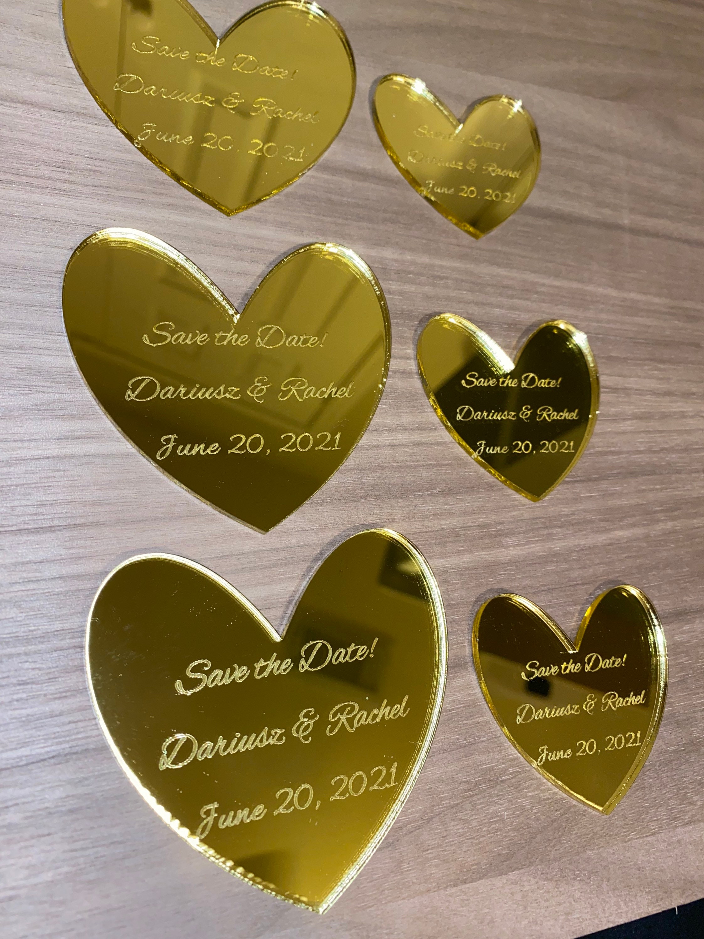 Save the Date Acrylic Magnets Custom Personalized / 3 Lines - Etsy