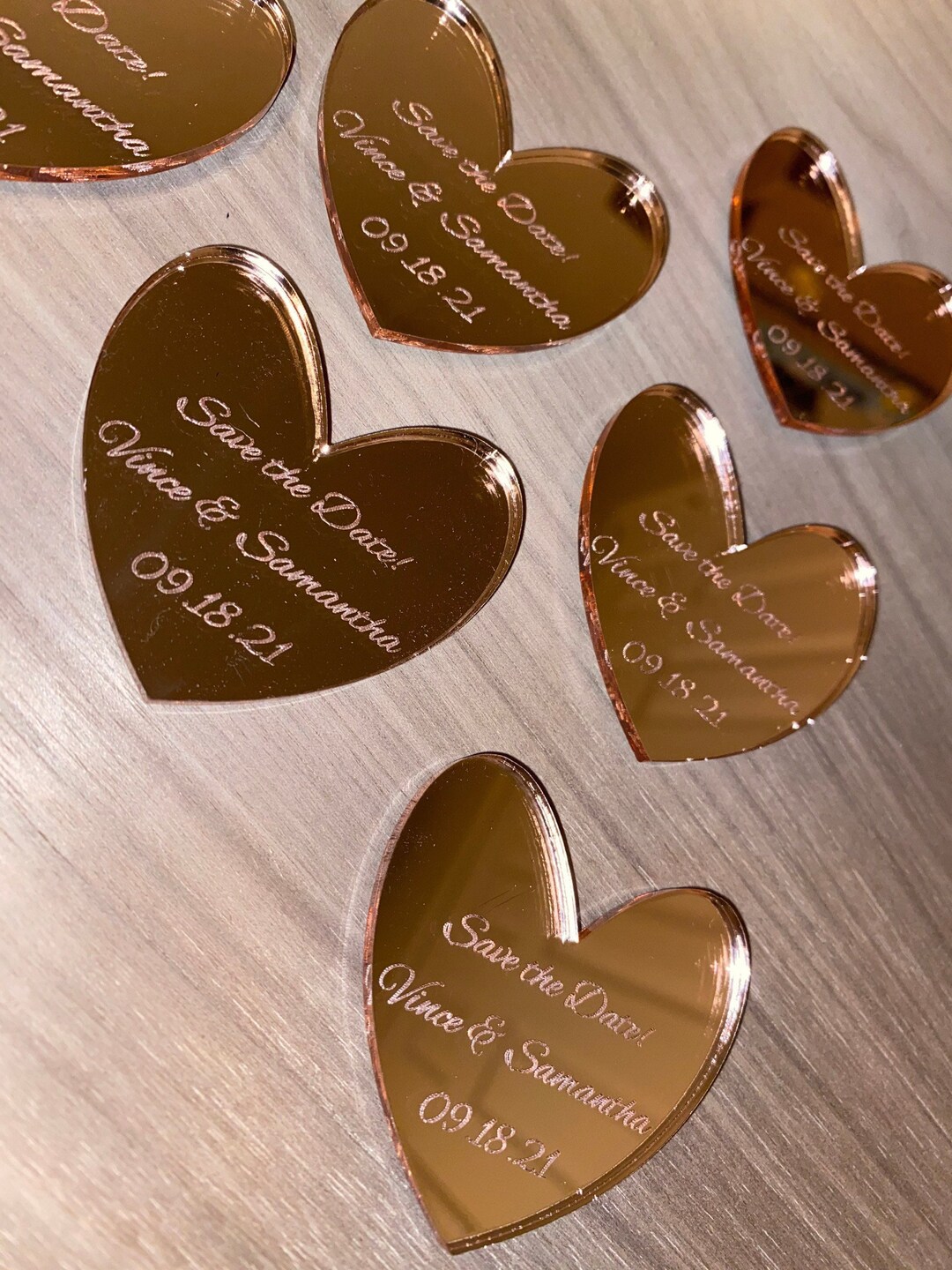 Save the Date Acrylic Magnets Custom Personalized / 3 Lines - Etsy