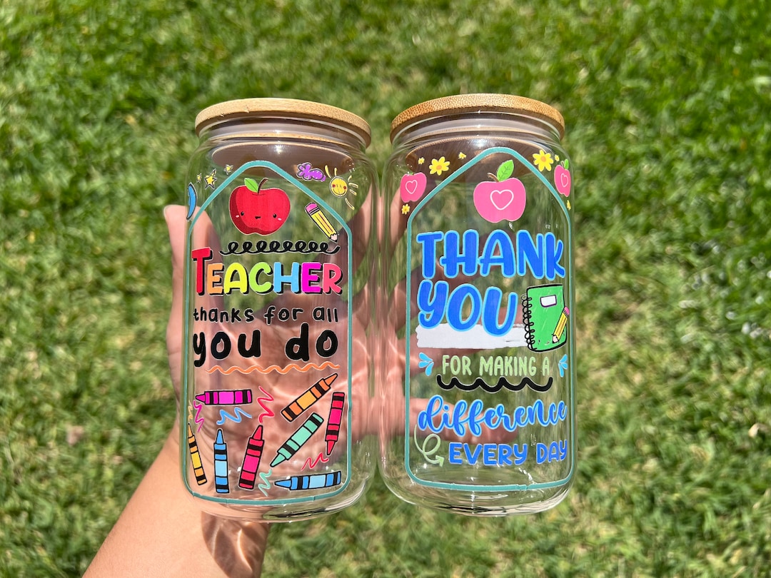 Teacher Appreciation Libbey Glass Cup, Teacher Cup, Teacher Coffee Cup ...